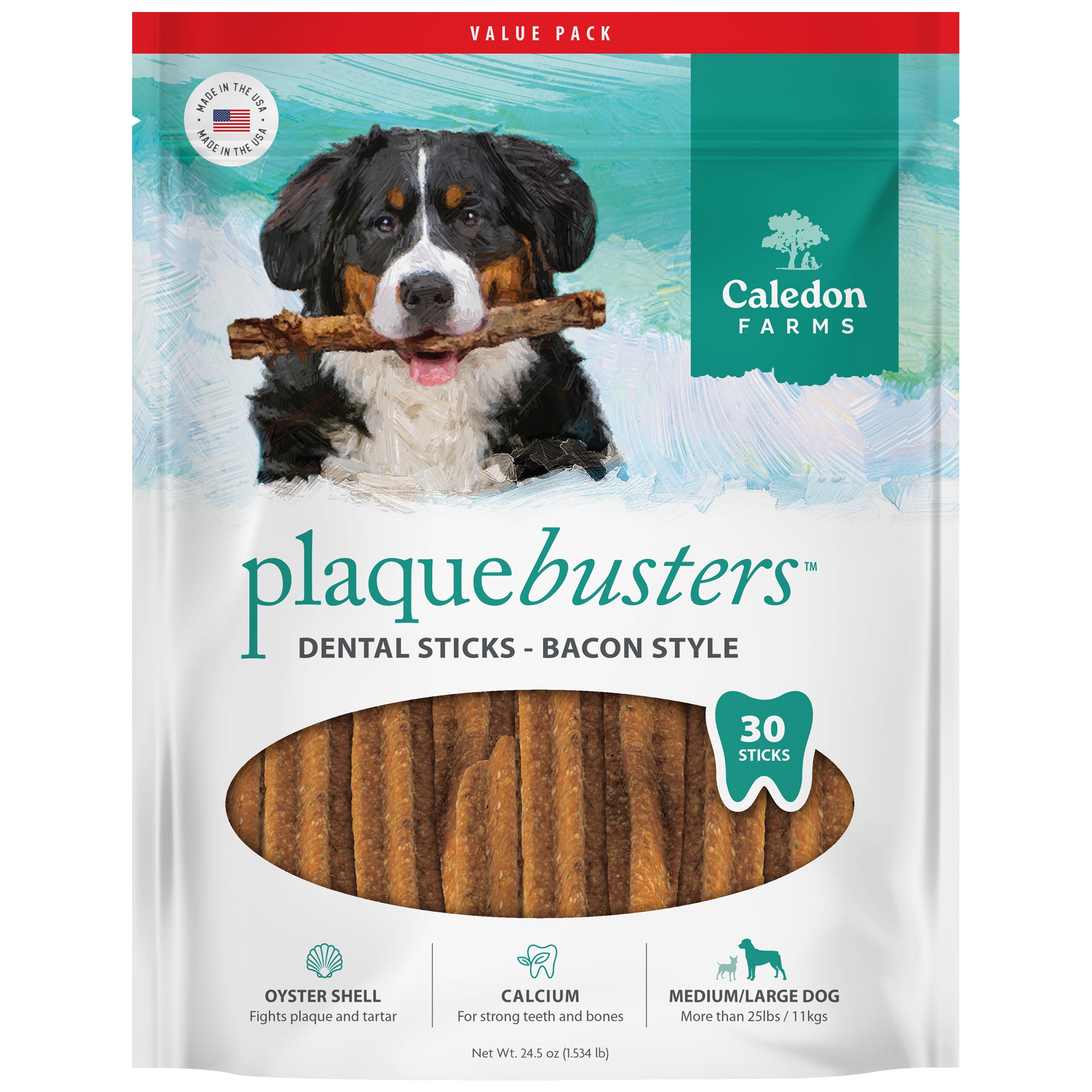 Plaque Busters Bacon Value Pack | Natural Dental Dog Treats – Caledon Farms